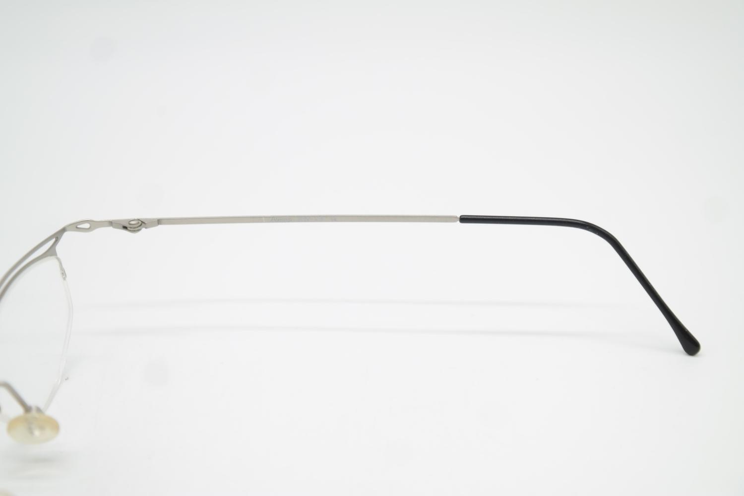 Vintage Glasses Advantage 8069 Silver Black half Rim Frames Eyeglasses ...