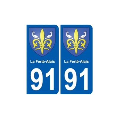 91 La Ferté-Alais blason autocollant plaque stickers ville | eBay