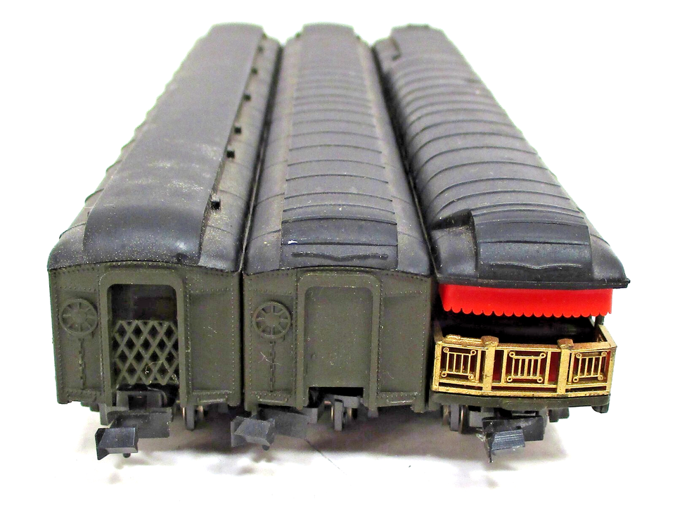 3 SANTA FE HEAVYWEIGHT PASSENGER CARS, RPO, PULLMAN, OBSERVATION -N ...