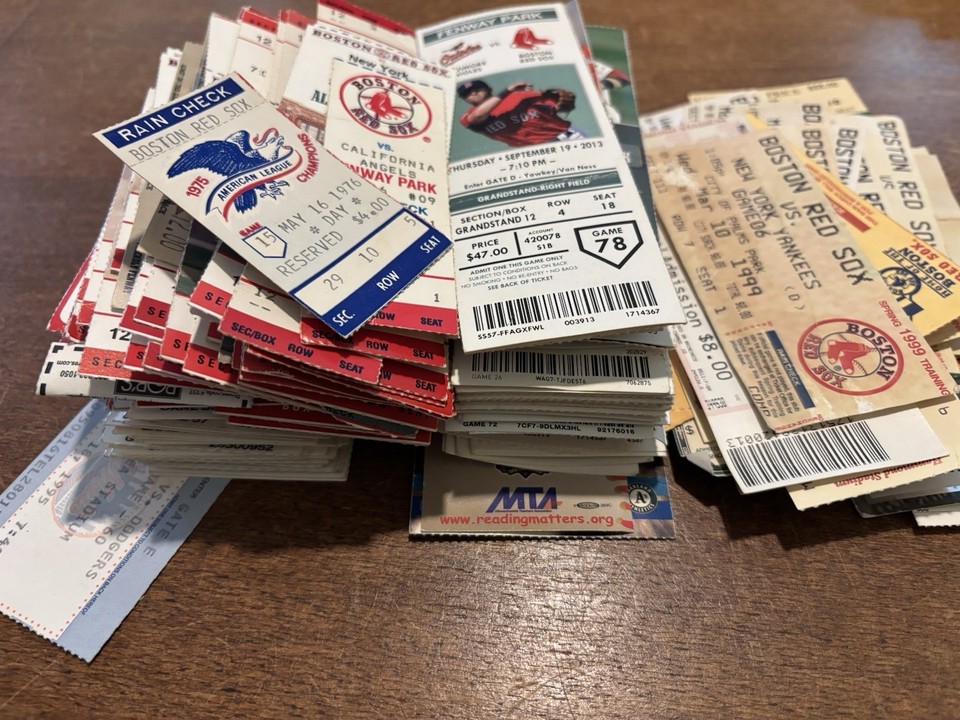 Boston Red Sox Ticket Stub — Large Lot | eBay
