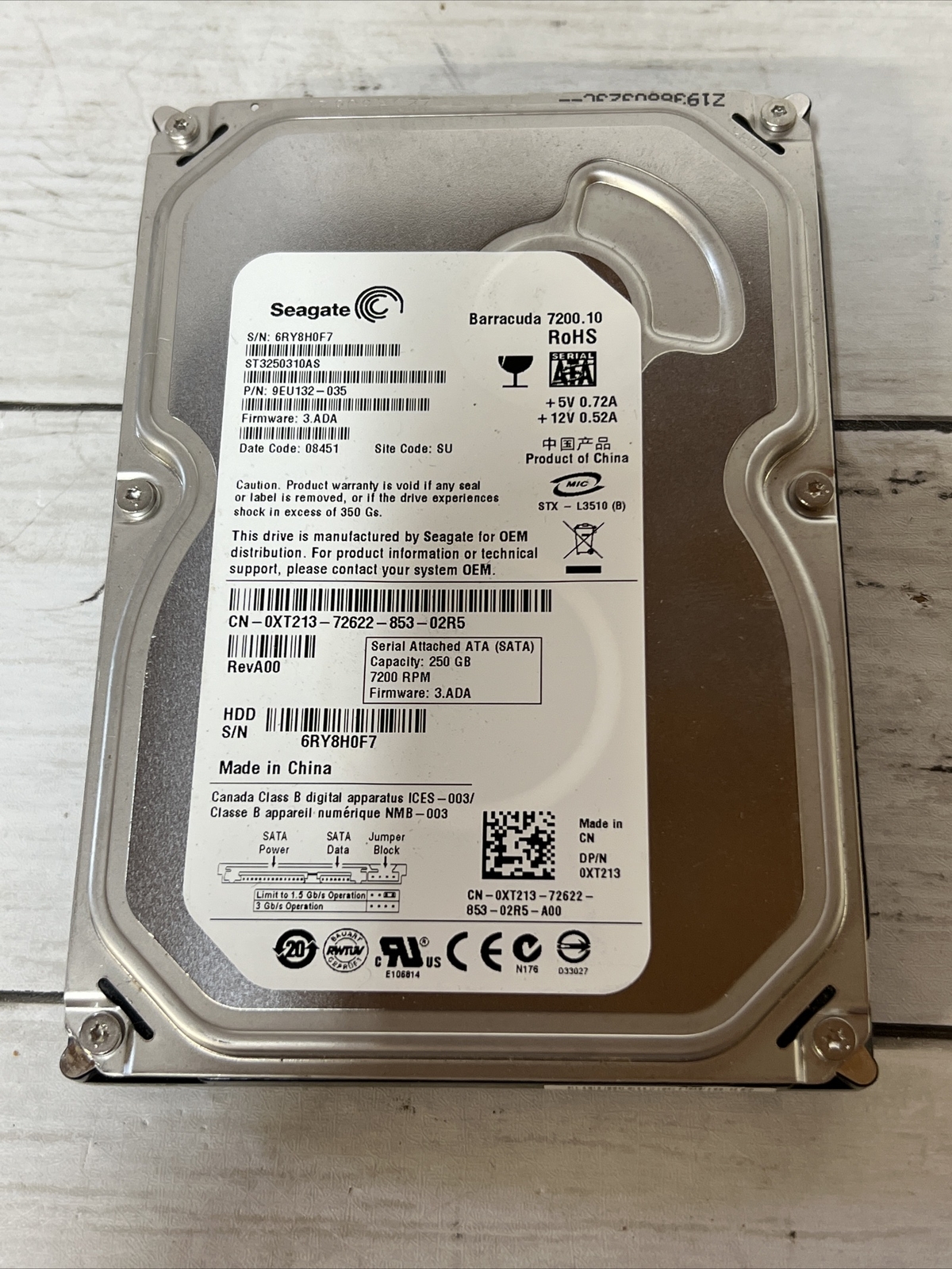 Seagate Barracuda 7200.10 RoHS 250GB 7200RPM Internal Hard Drive ...