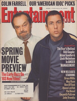 Entertainment Weekly - Feb 14, 2003 - Jack Nicholson - Adam Sandler ...