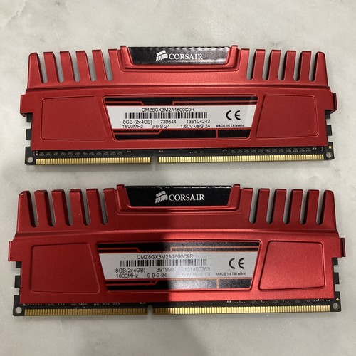 Corsair Vengeance 8GB (2x4GB) DDR3 RAM Memory 1600MHZ CMZ8GX3M2A1600C9R ...
