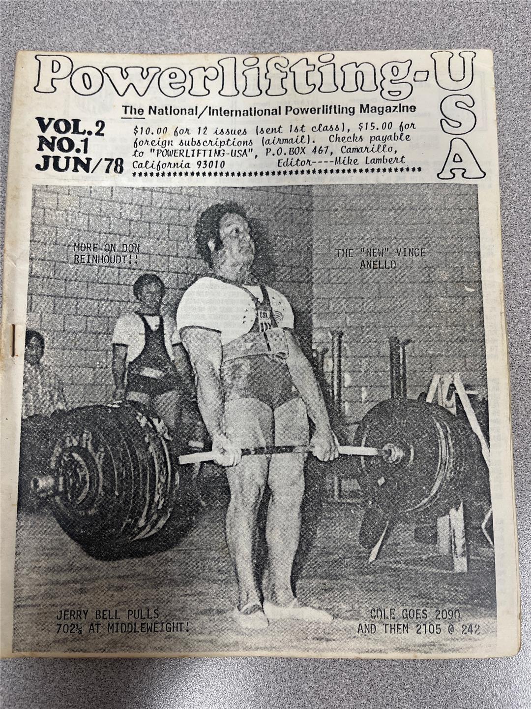 POWERLIFTING USA Issue #13 bodybuilding muscle magazine JERRY BELLS 6 ...