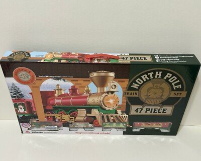 The North Pole Express 47 Piece Christmas Train Set Animated Choo choo ...