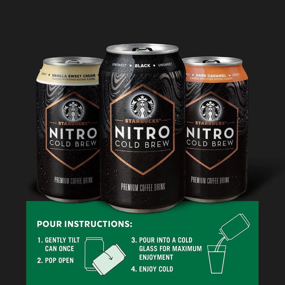 Starbucks Nitro Cold Brew, Vanilla Sweet Cream 9.6 fl oz Can 8 Pack | eBay