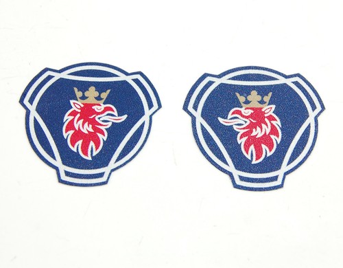 Tamiya Scania Greif Aufkleber Logo 4-farbig seitlich Fahrerhaus rechts ...