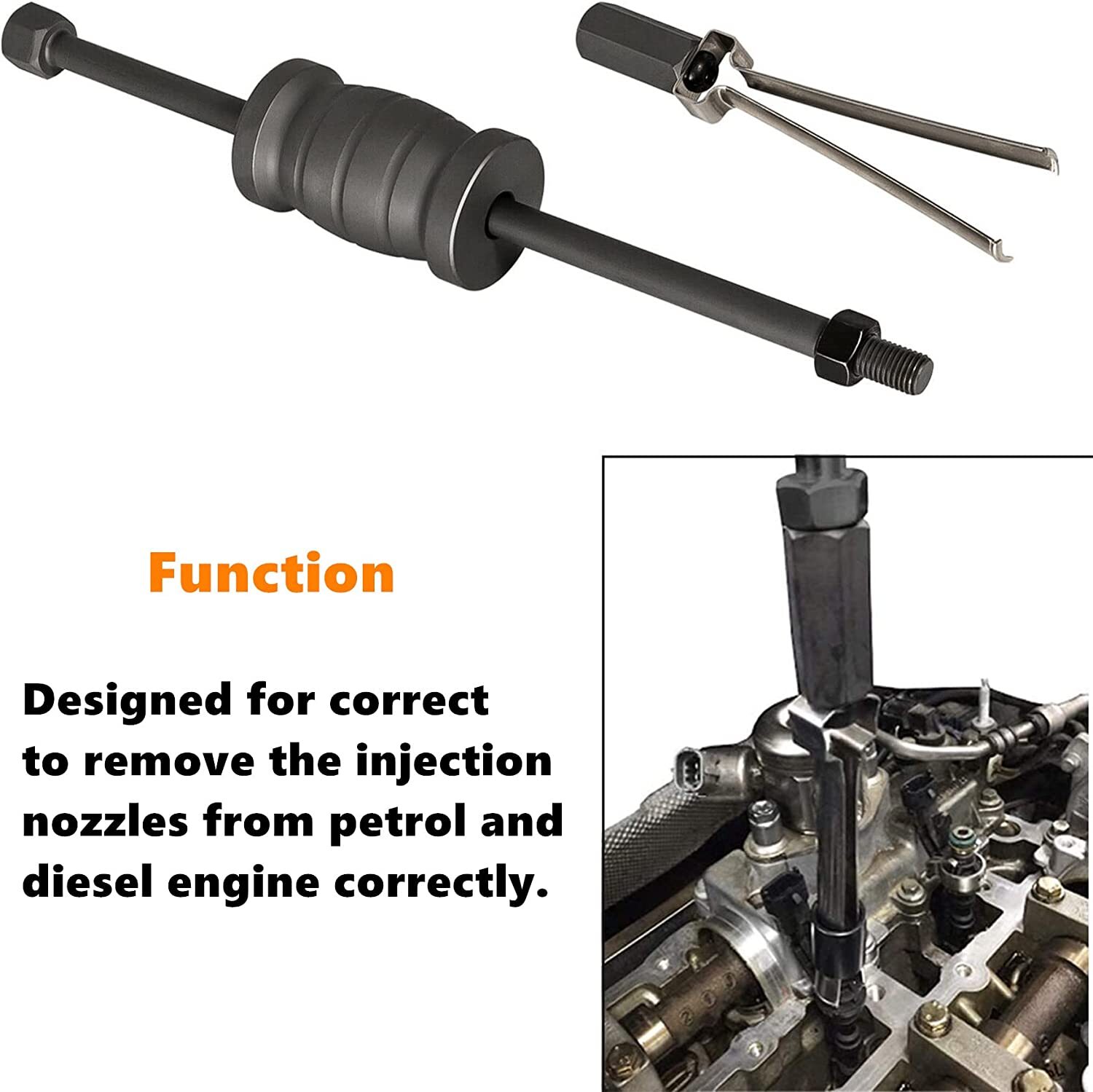 for Ford Volvo Duratec EcoBoost Fuel Injector Puller Remover Tool Kit ...