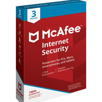 McAfee Internet Security 2018 - 3 Devices | eBay