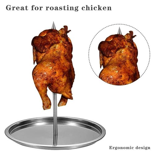 Meat Rack Grilled Chicken Rack Vertical Skewer Barbecue Spike Poultry ...