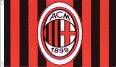 AC MILAN FLAG 5' x 3' Official Italian Italy ACM Football Club Team ...