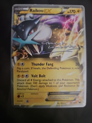 Raikou EX 38/108 XY Dark Explorers Vintage Extended Art Pokemon Card ...