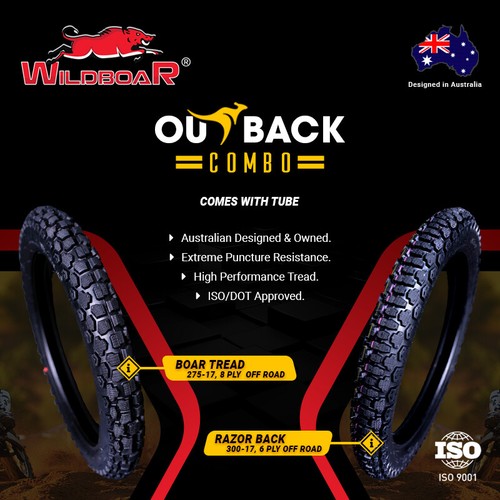 275-17 300-17 Honda CT110 Postie Posty Bike Tyre Tire Tube -OUTBACK Trail Combo | eBay Australia