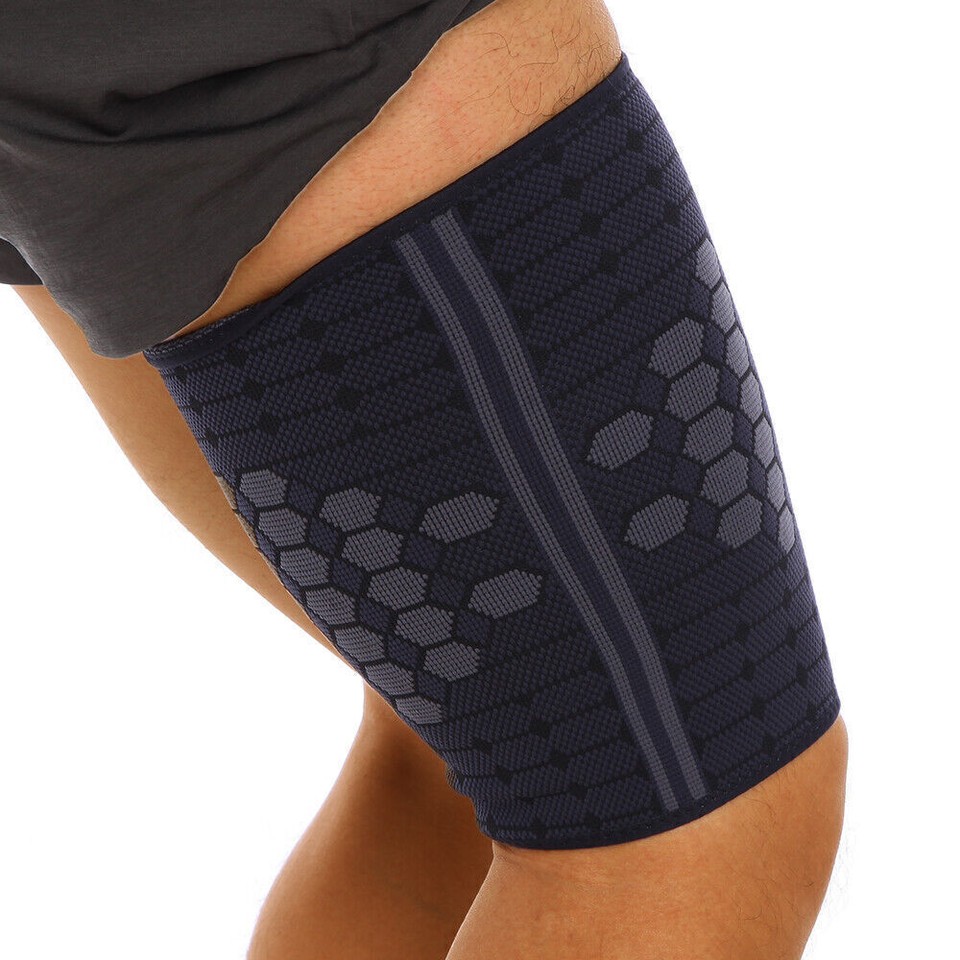 Compression Thigh Hamstring Support Sleeve Brace Sport Upper Leg Pain ...