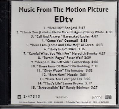 EDTV rare MOTION PICTURE SOUNDTRACK cd JON BON JOVI James Brown UB40 ...