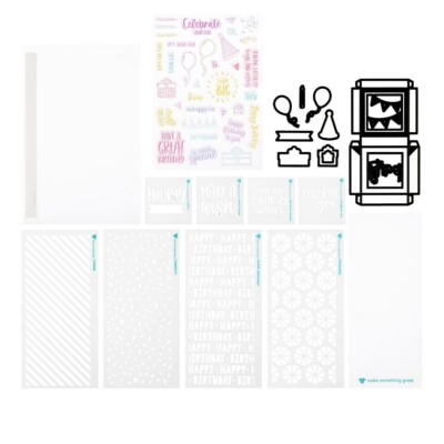 Diamond Press Birthday Gift Box Nesting Stamp and Die Set New | eBay.de