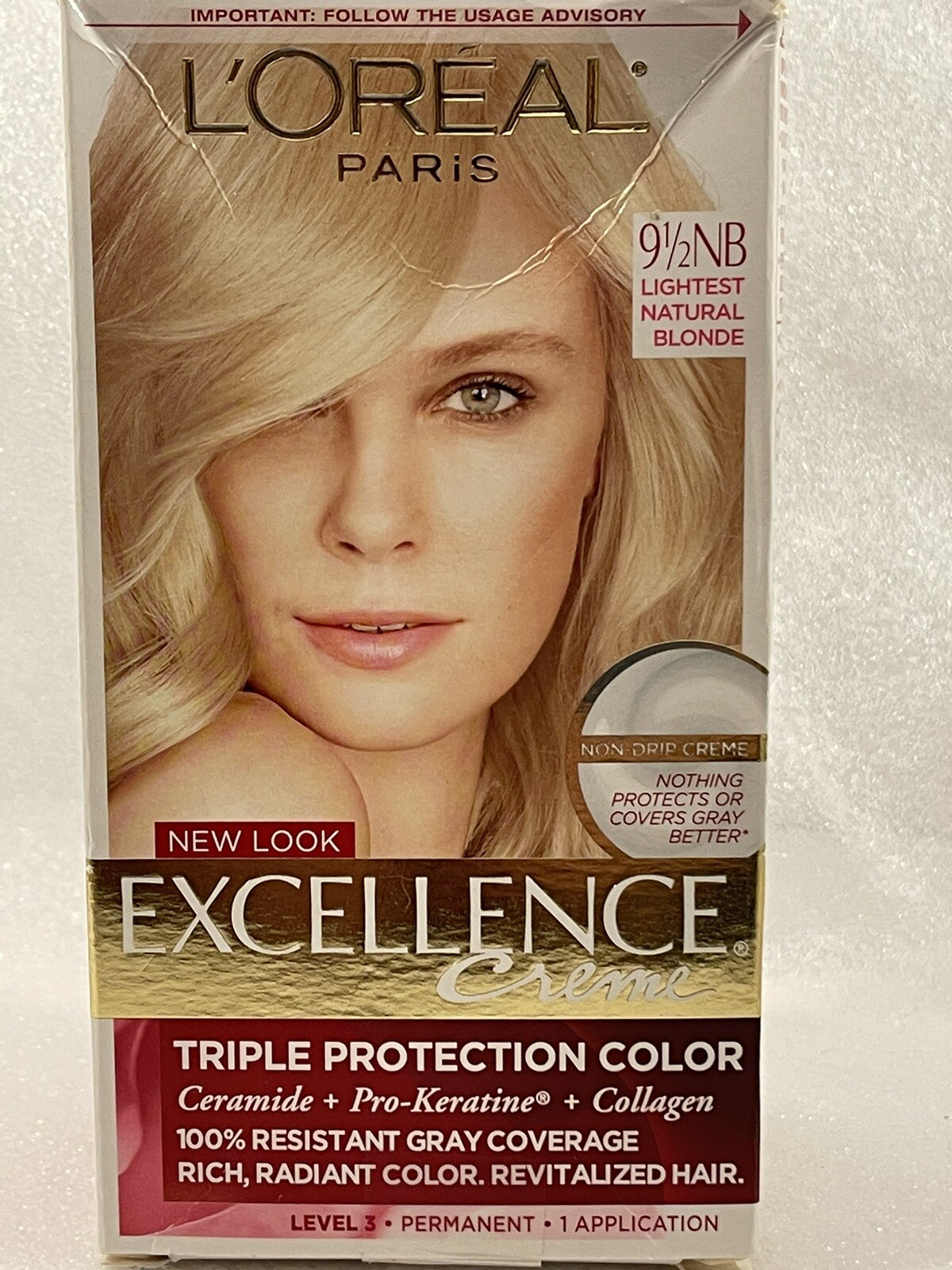 L'Oreal Paris Excellence Creme Permanent Hair Color 9.5NB Lightest ...