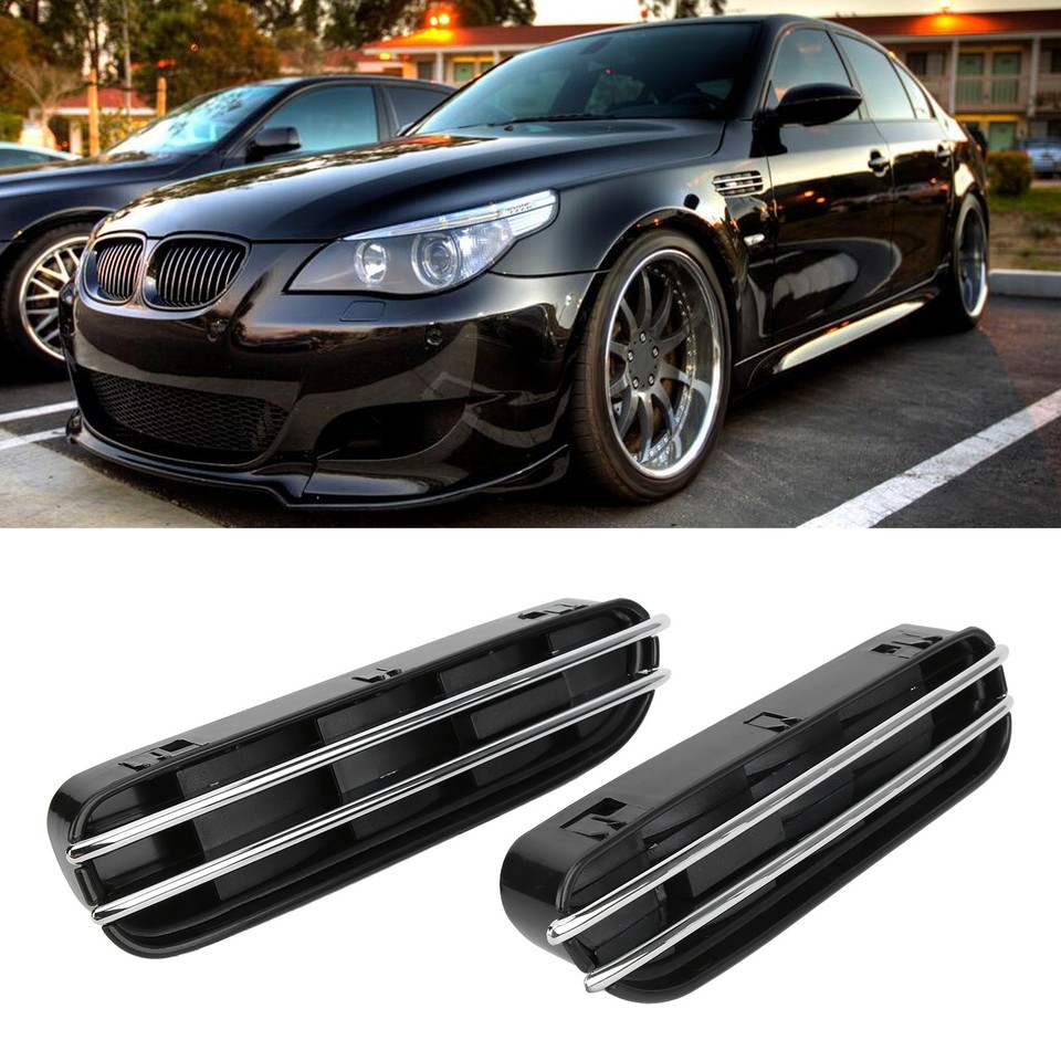 ⁺Plated Car Fender Side Air Flow Vents Grille For M Style Modification ...