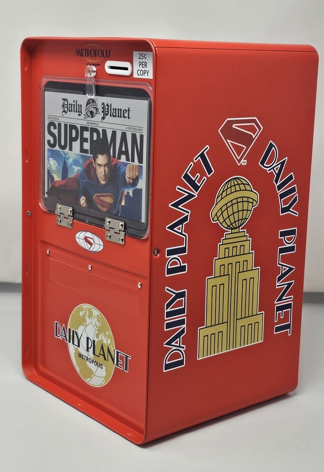 2025 Superman Daily Planet Newspaper Box Popcorn Bucket Tin AMC Cinema ...