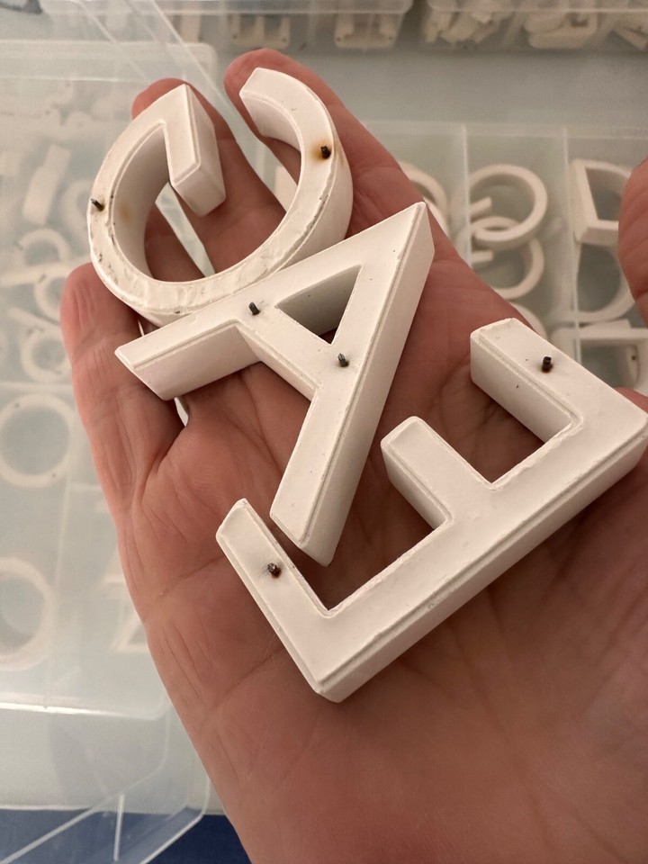 LOT of Large 2" Vintage Professional Mittens Movie Titlers Ceramic ...