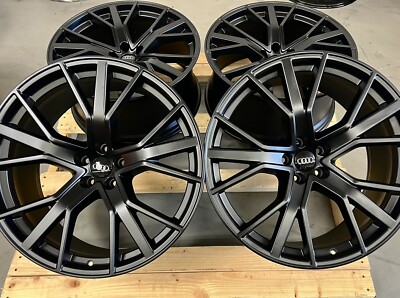 22” AUDI SPORT SQ8 Q8 Q7 BLACK WHEELS RIMS ORIGINAL AUTHENTIC STOCK ...