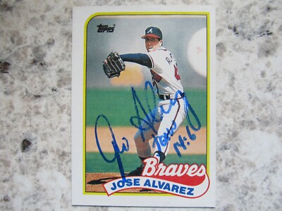 Braves Jose Alvarez Signed Autographed 1989 Topps Mint | eBay