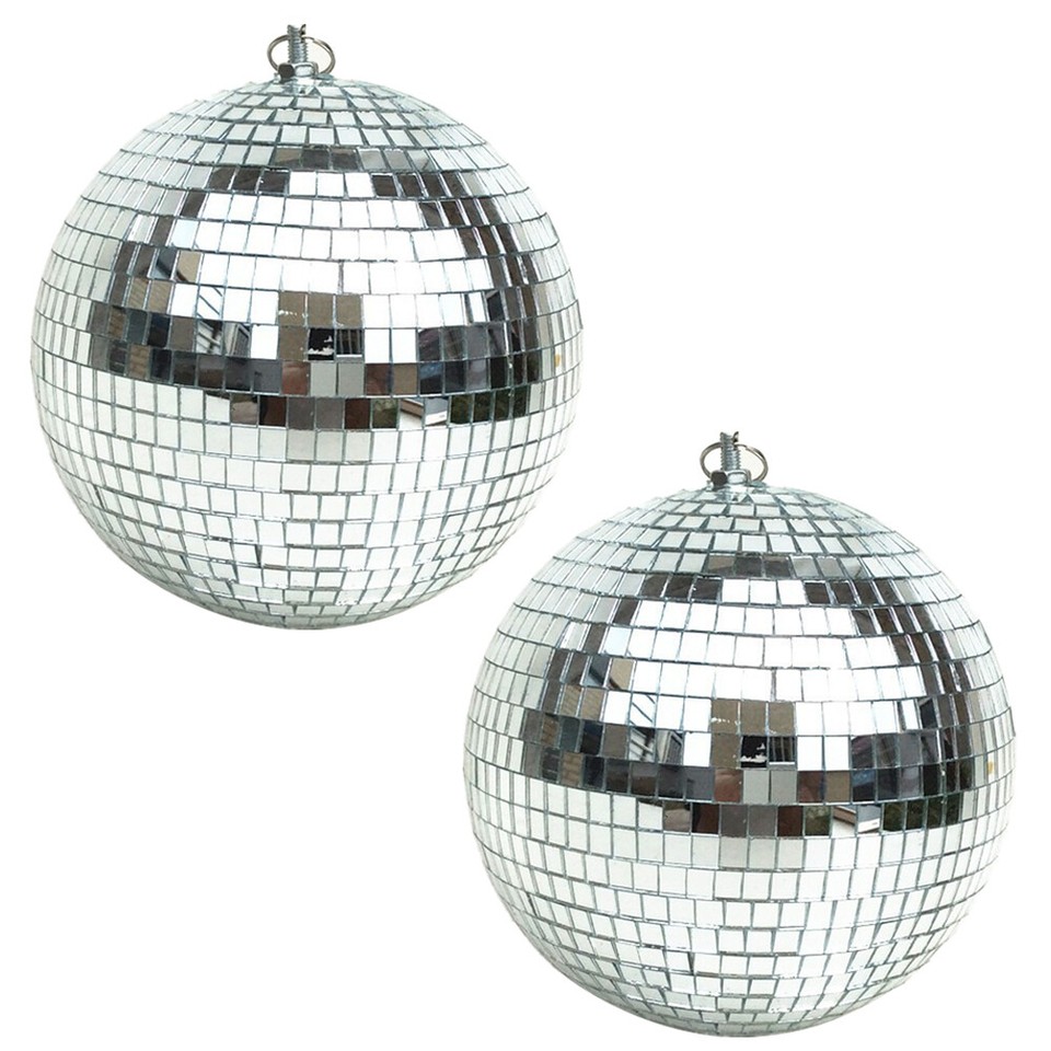 US 12" Mirror Glass Disco Ball Large Home Party Club DJ Dance Stage ...