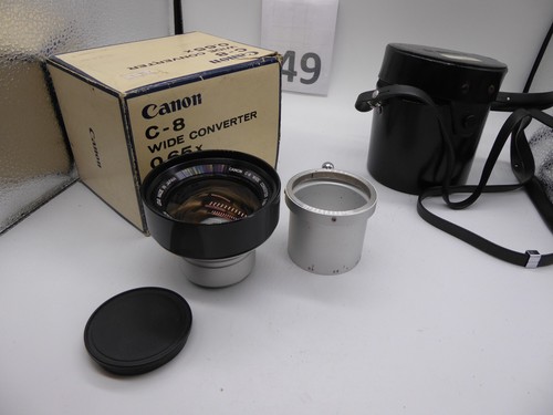 Exc Canon C-8 Wide Attachment Converter 0.65x w/Tube for Super 8 Lens ...