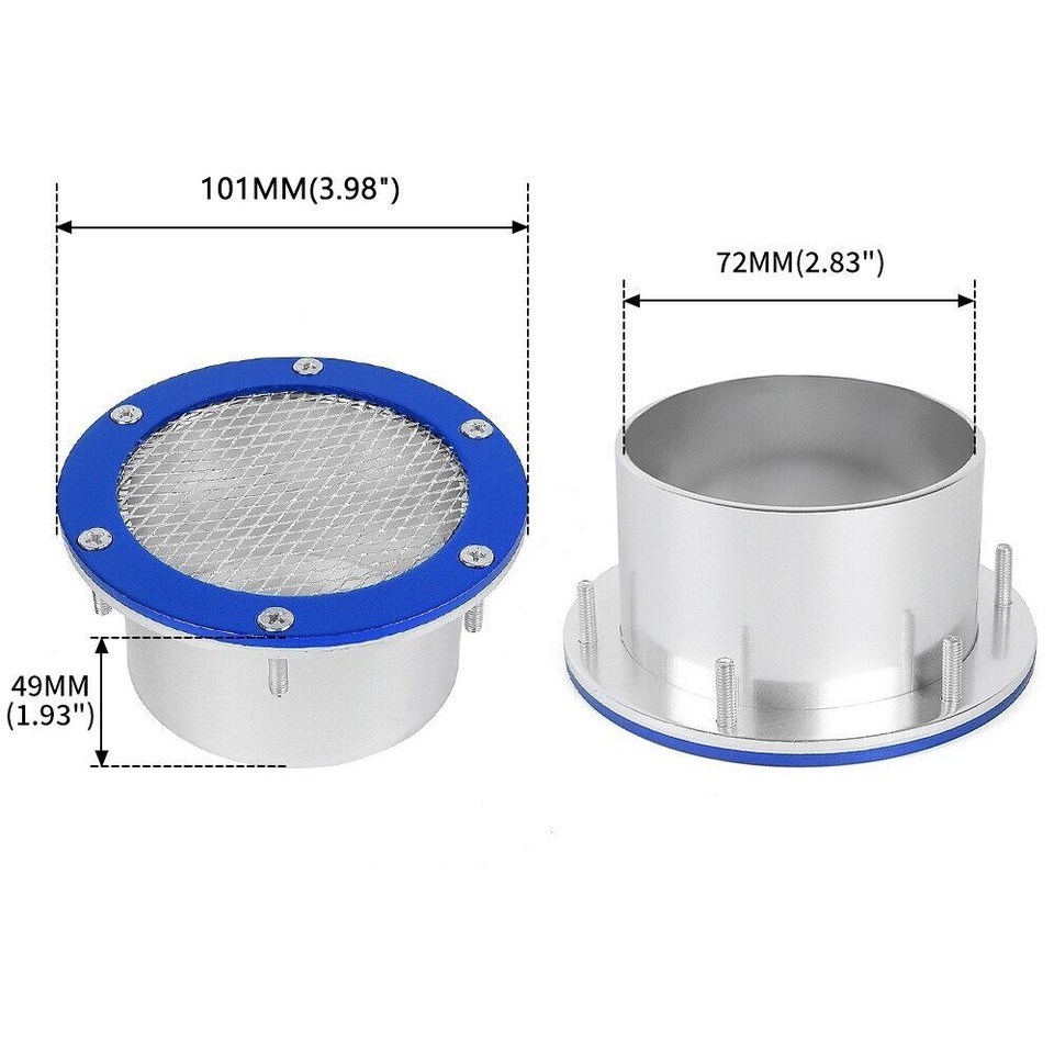 Universal Car Racing Air Duct Grill Bumper Vent inlet Cold Air intake ...
