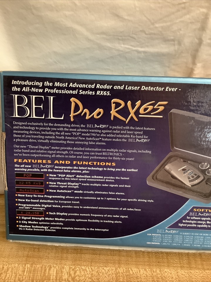 Beltronics Pro RX65 Radar / Laser/ Safety Detector 65789230659 | eBay
