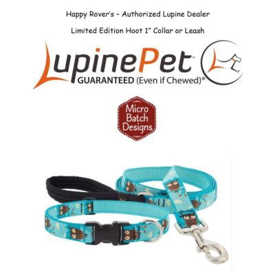 Lupine Lifetime Guaranty Dog Leash or Collar-Limited Pattern 1" - Owls ...