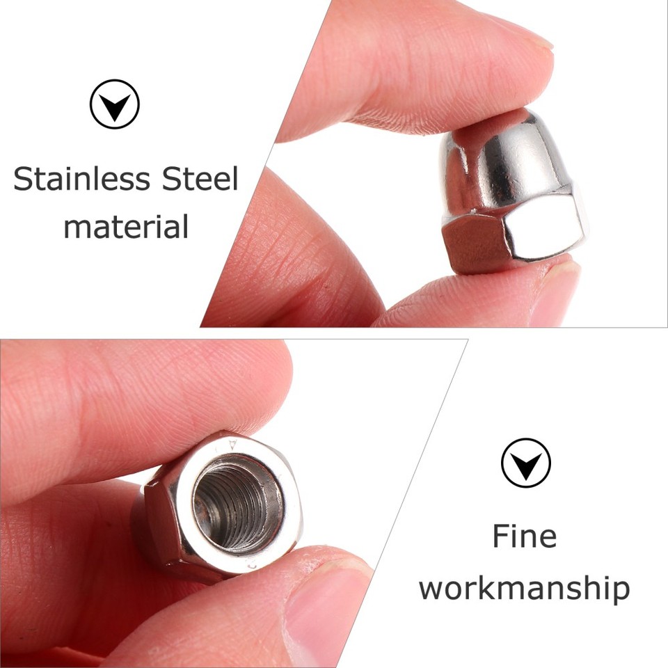 50pcs Lock Nut Stainless Steel Finish Stainless Steel Acorn Nut | eBay