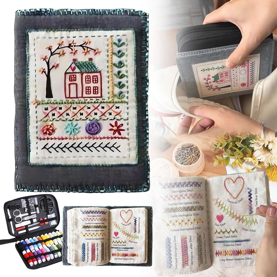 2026 New Embroidery Stitch Book Kit Portable All Scenario Embroidery ...