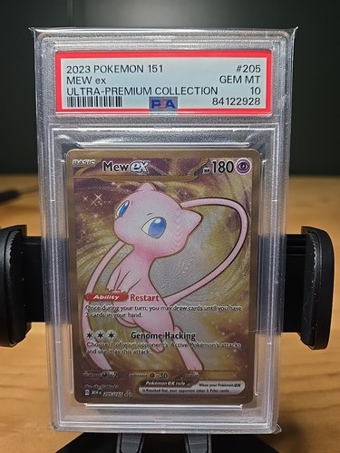 PSA 10 METAL Mew ex Full Art Ultra Rare 151 UPC Promo Pokemon Card SVP ...
