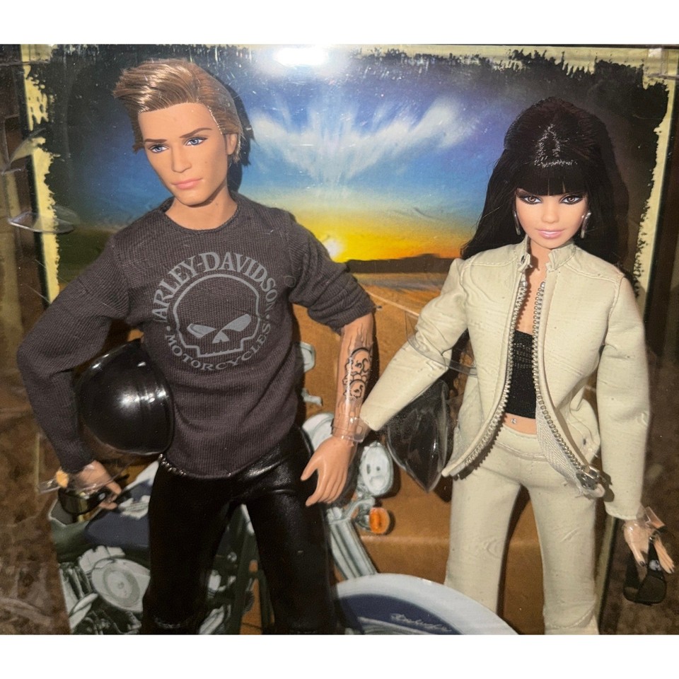 Mattel Harley Davidson Ken & Barbie Pink Label Barbie Collector Doll ...