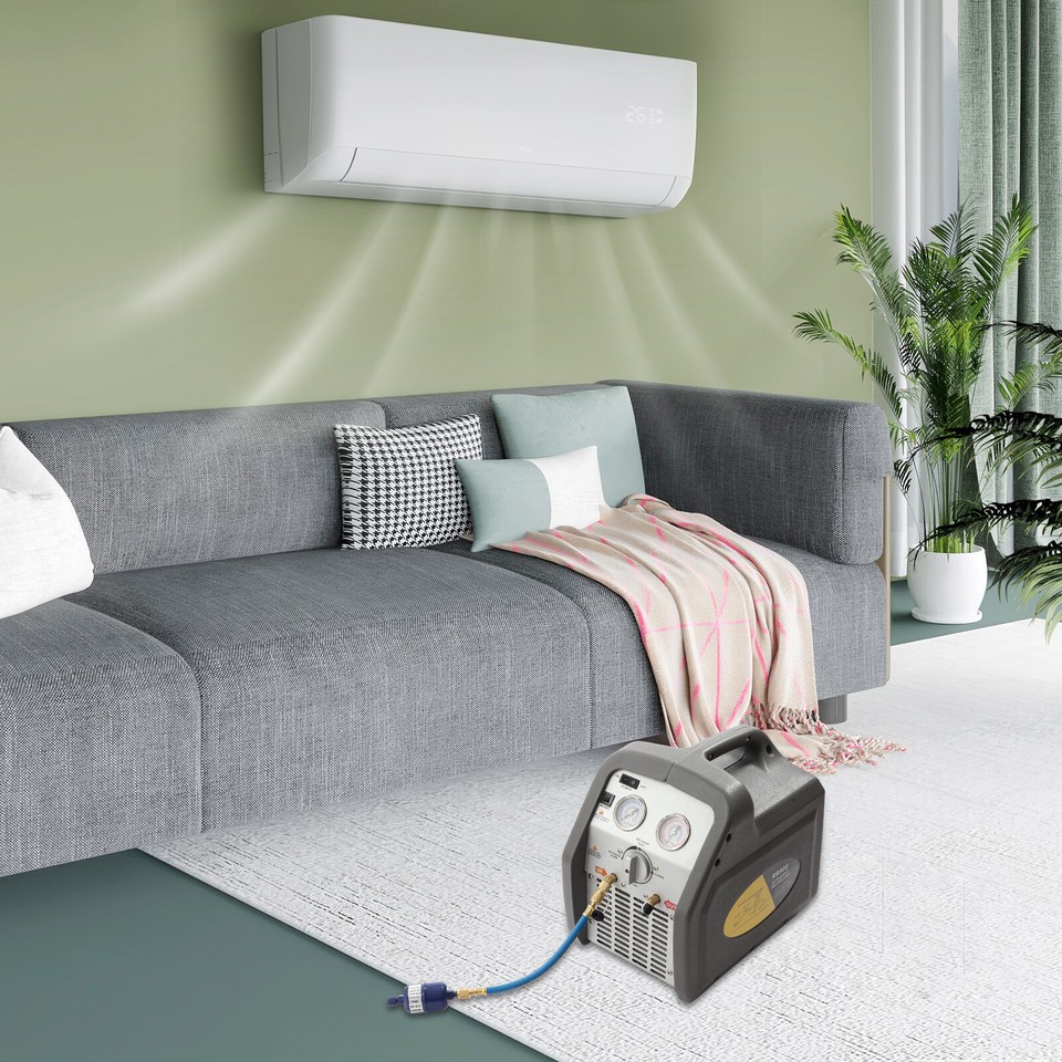 A/C Refrigerant Recovery Machine for hvac freon reclaim 3/4HP 110V/60Hz ...