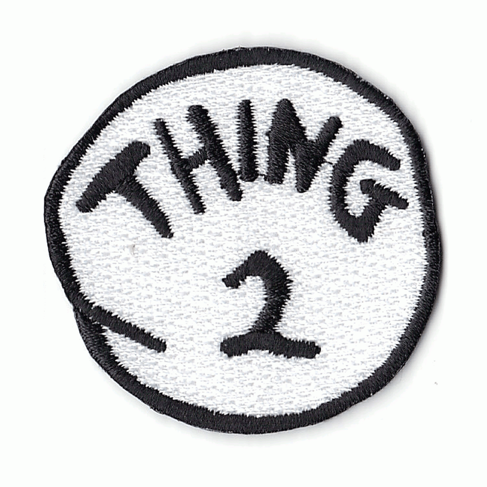 Thing 1 Thing 2 DIY Iron On Embroidered Applique Patch | eBay
