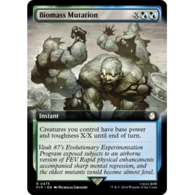 BIOMASS MUTATION (EXTENDED ART) X4 Universes Beyond: Fallout Magic MTG ...