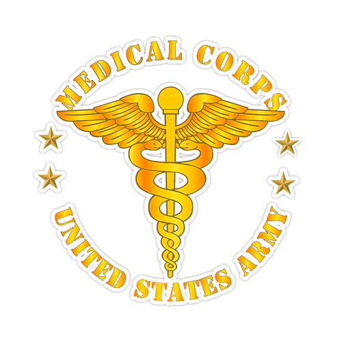 United States Army Medical Corps Bumper Sticker Military Vinyl Soldier ...