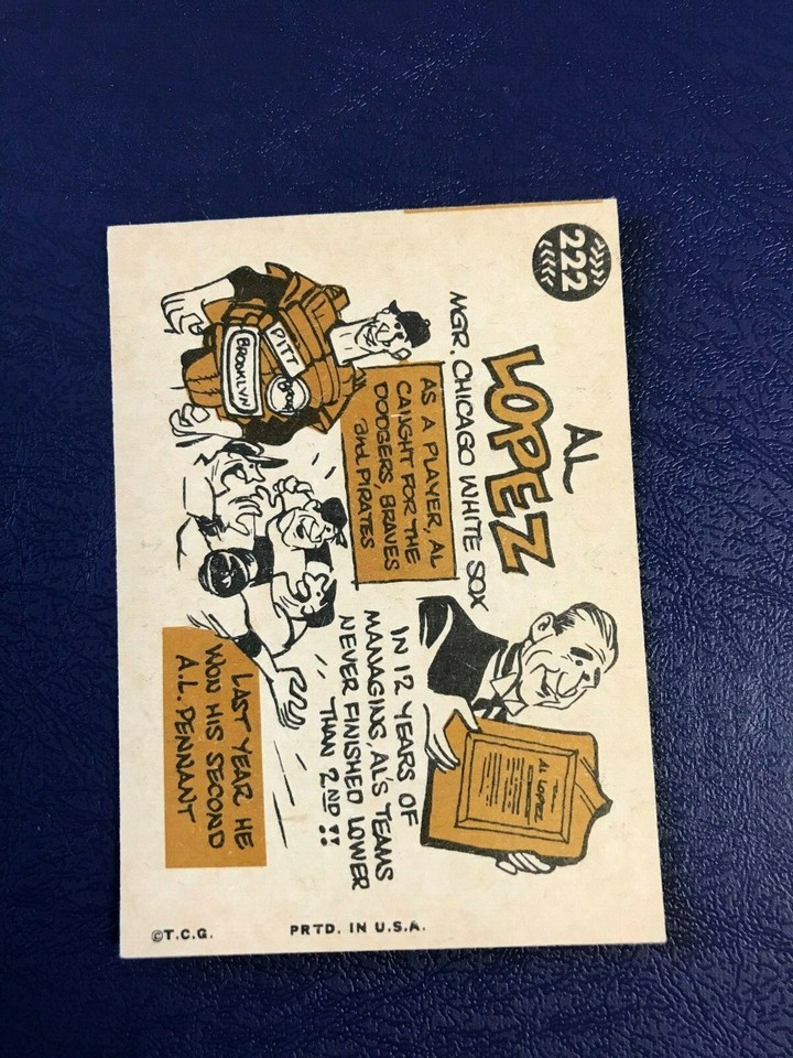 1960 Topps #222 Al Lopez Manager NRMT | eBay