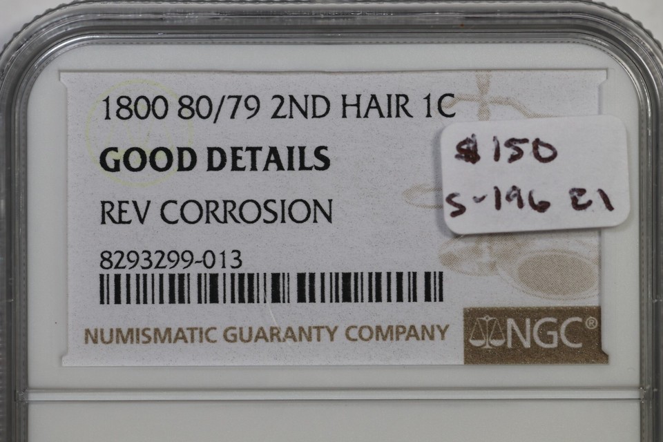 1800/79 S-196 R-1 NGC G Details Draped Bust Large Cent Coin 1c | eBay