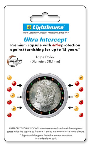10 Ultra Intercept Coin Capsule 38mm Best Long Term Storage Morgan ...