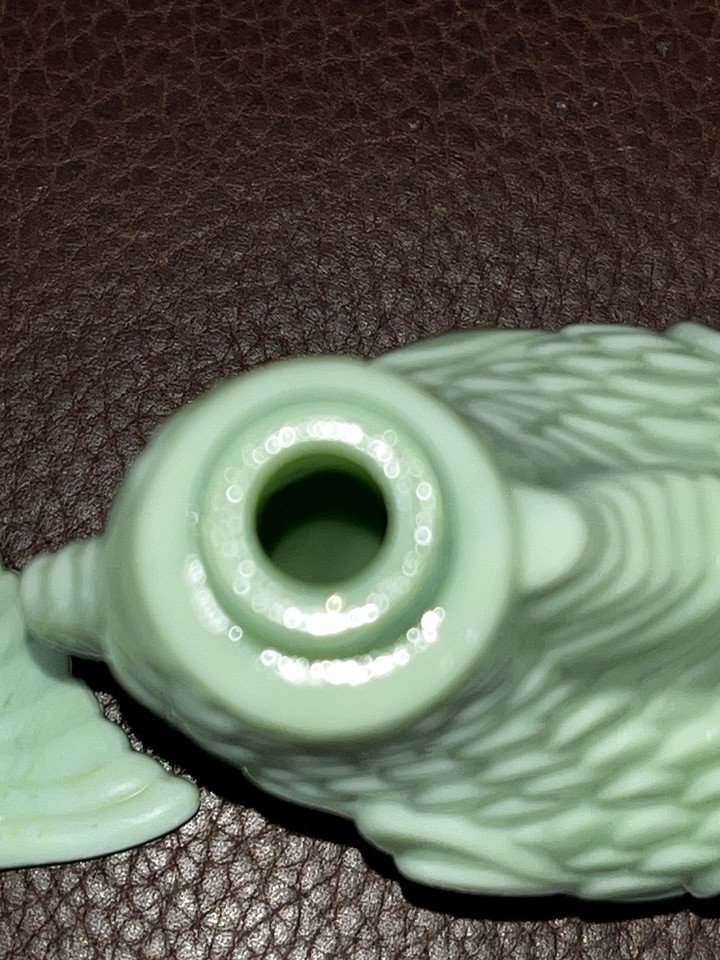 Vintage Avon Topaze Jadeite Green Milk Glass Koi Gold Fish Bubble Bath ...