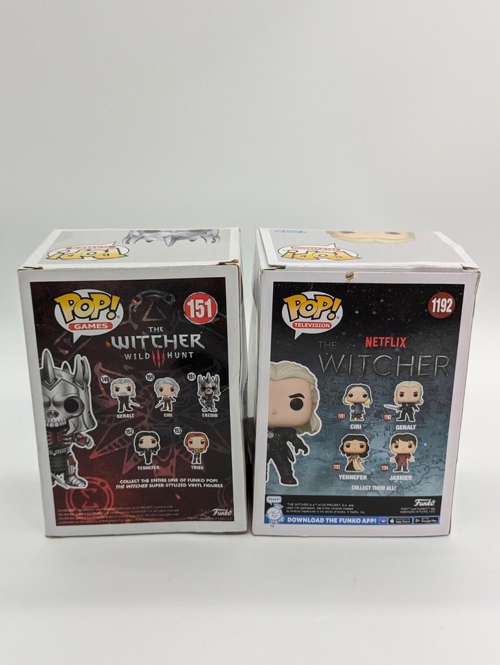 Funko Pop! Games The Witcher III Eredin #151 Vaulted & Geralt #1192 ...
