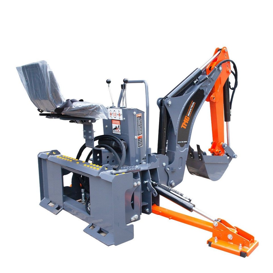 Backhoe Attachment 8-ft Reach 30-60HP 12in Bucket High Burrowing Power ...