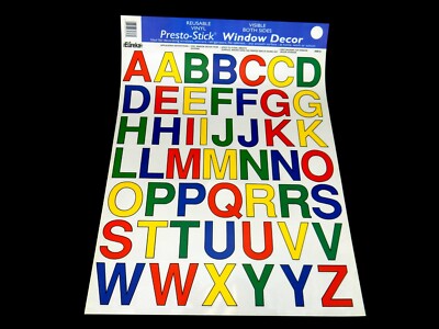 Window Clings ~ Large Upper Case Letters, 49 Educational Static Cling ...