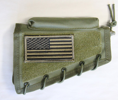 Green Cheek Rest Stock Riser + USA Patch For Ruger 10/22 American Ranch ...
