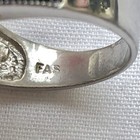 Black White Rhinestone Crossover Bow Ring Band Marked FAS Size 8 | eBay