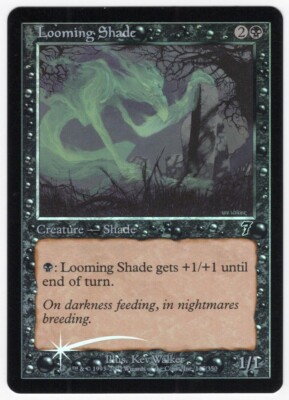 Looming Shade 2001 MTG Core Set 7th Edition FOIL Black Common Creature ...