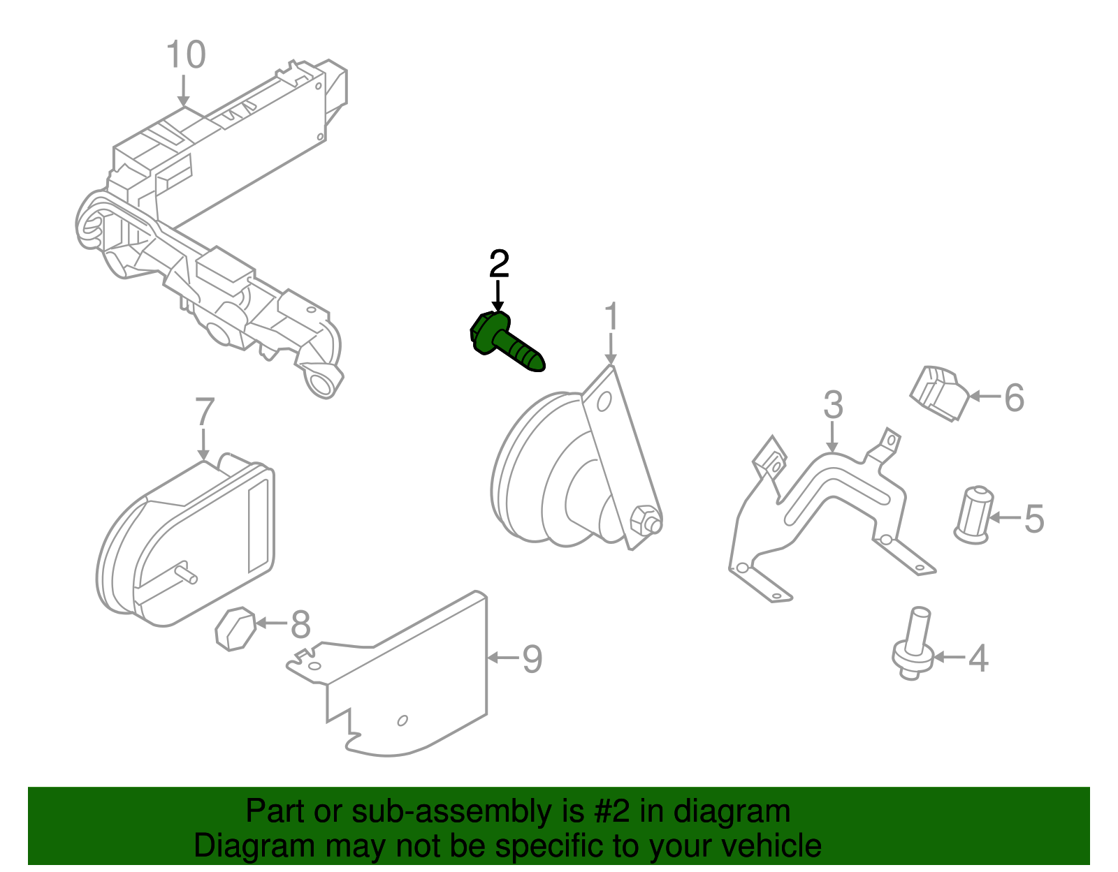 VW Volkswagen OEM 98-01 PASSAT Hood-hinge Bolt N10668401 for sale ...